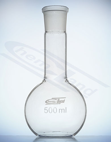 Kolba płaskodenna z długą szyją 00250ml WS 29/32 - 3 szt. - Meritum