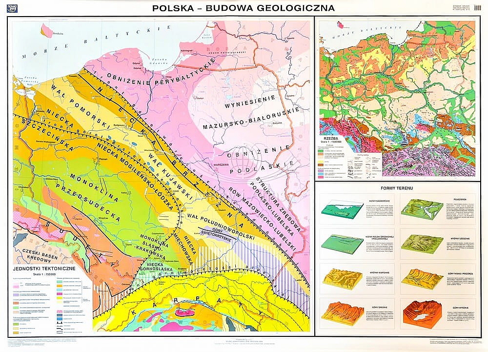 Mapa tematyczna Polski. Budowa geologiczna - Meritum